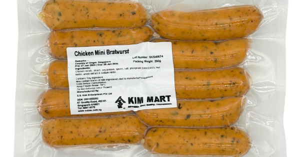 Kim Mart Chicken Mini Bratwurst 10pcs 250g 迷你鸡肉德国式香肠 Sg